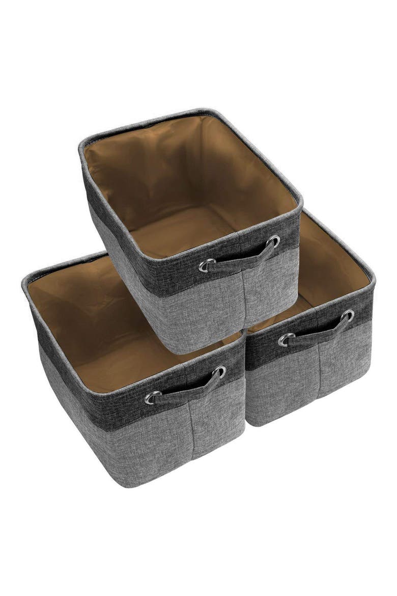 SORBUS Black Twill Storage Basket - Set of 3 | Nordstromrack