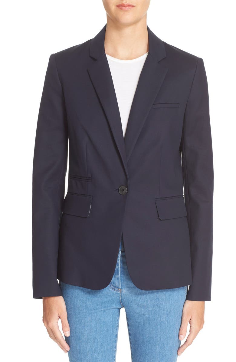 Veronica Beard 'Classic' Jacket with Removable Stripe Hooded Dickey ...