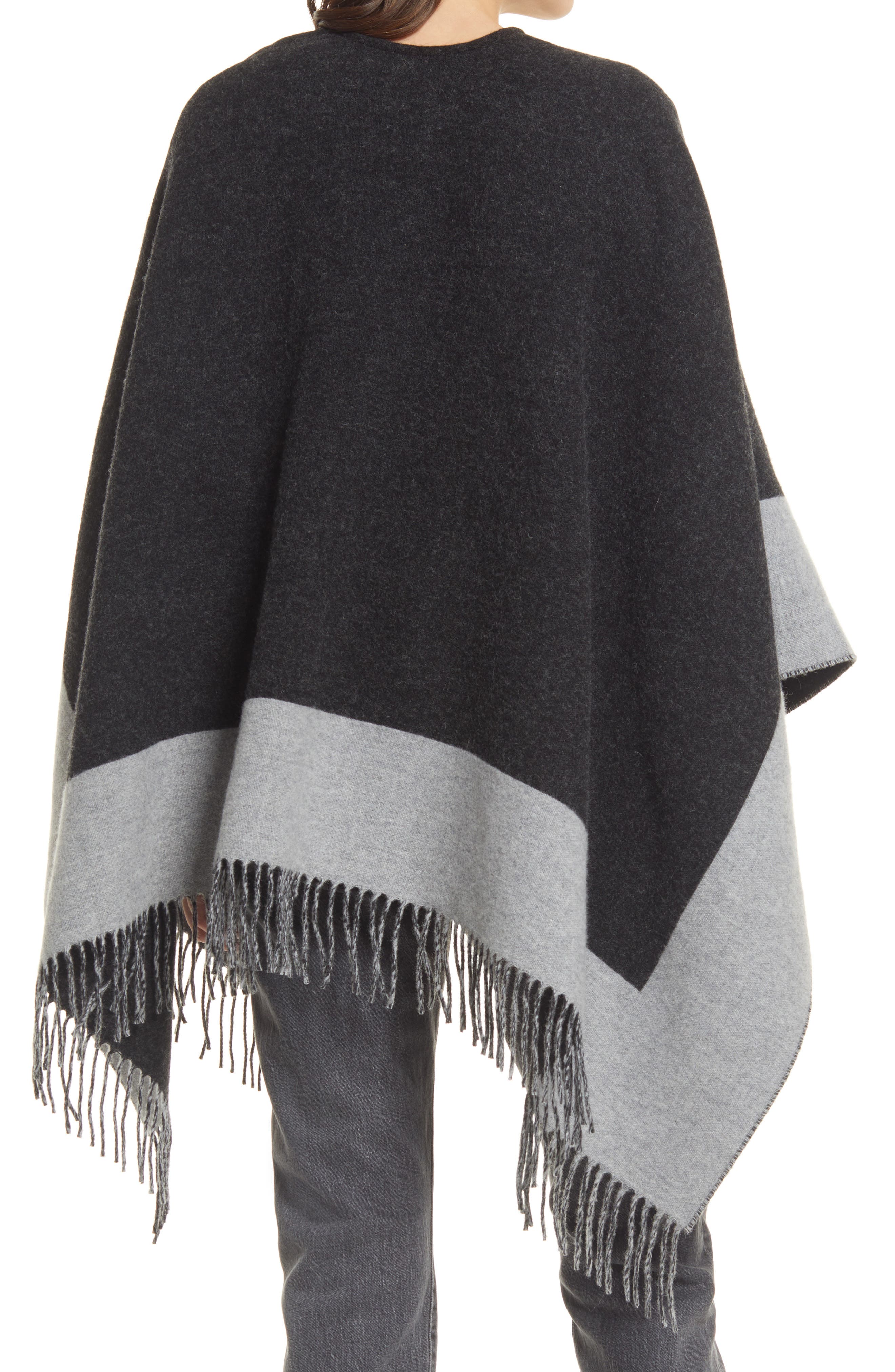 rag & bone Highlands Reversible Wool Blend Poncho | Nordstrom