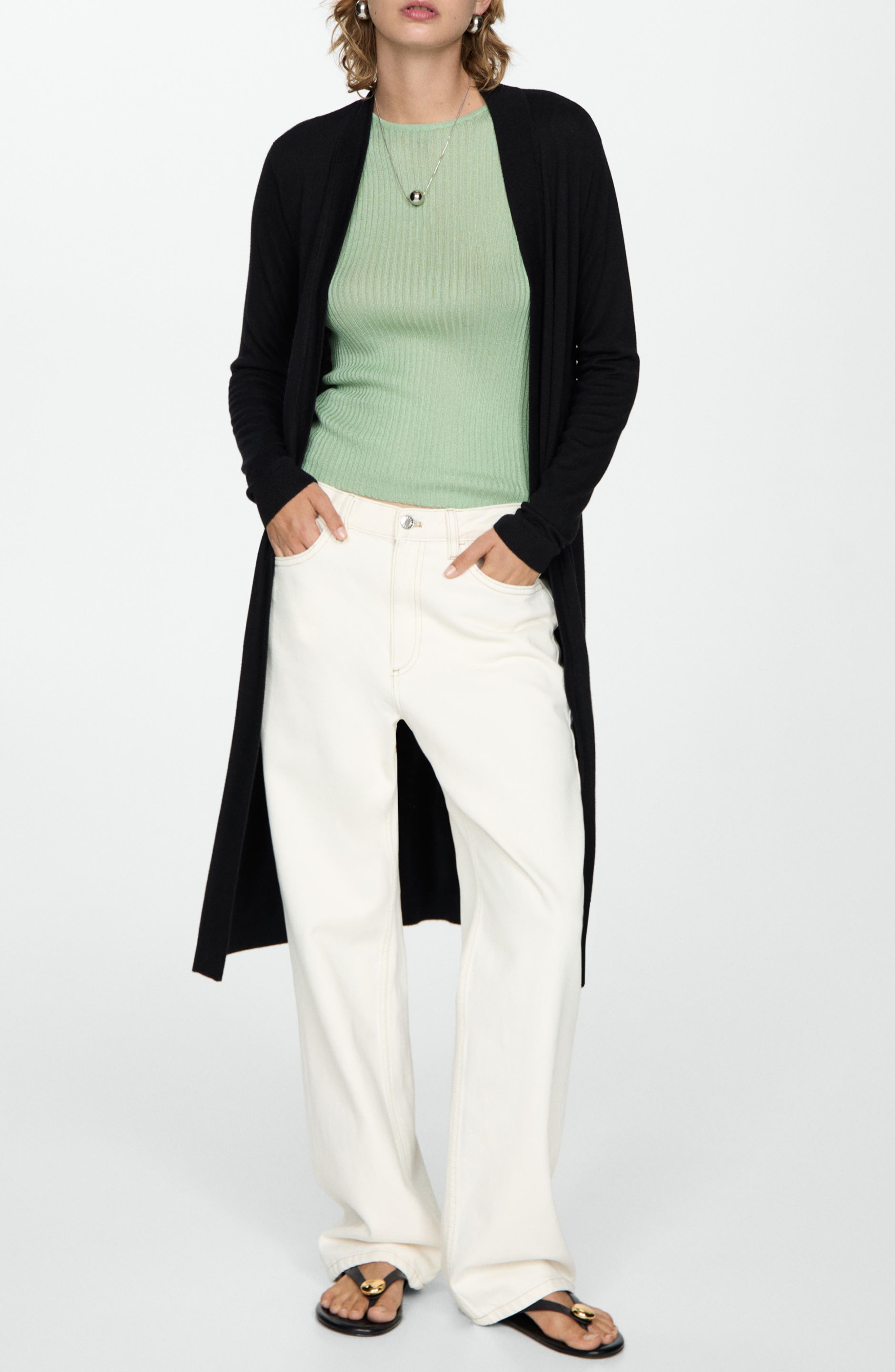 MANGO Longline Cardigan | Nordstrom