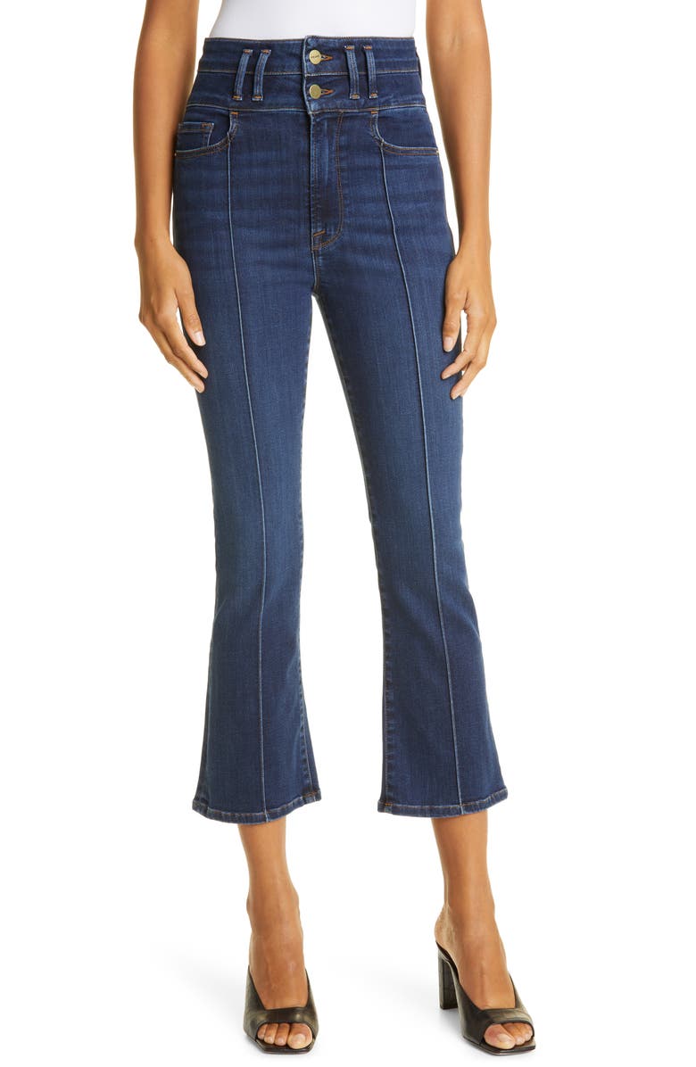 FRAME Le Catroux Center Seam Crop Mini Bootcut Jeans | Nordstrom