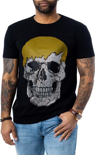 XRAY Golden Drip Skull Rhinestone Graphic T-Shirt | Nordstromrack