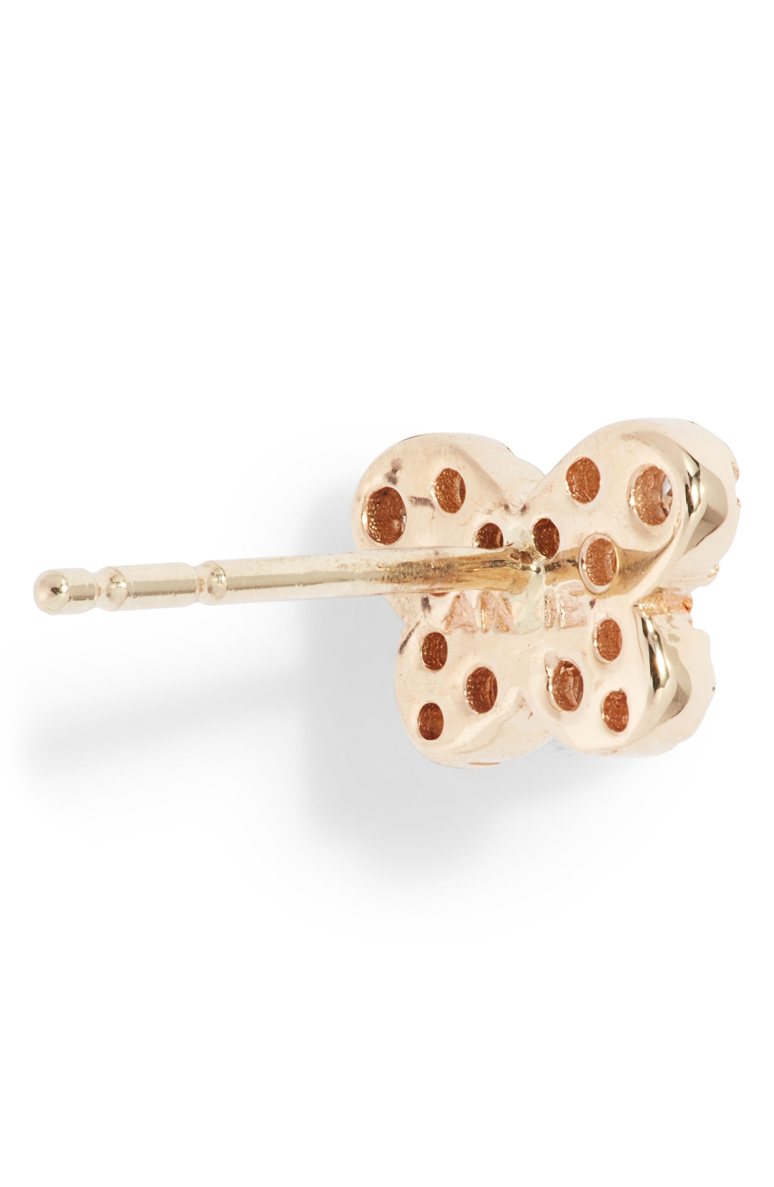 Anzie Love Letter Single Pavé Butterfly Stud Earring | Nordstrom