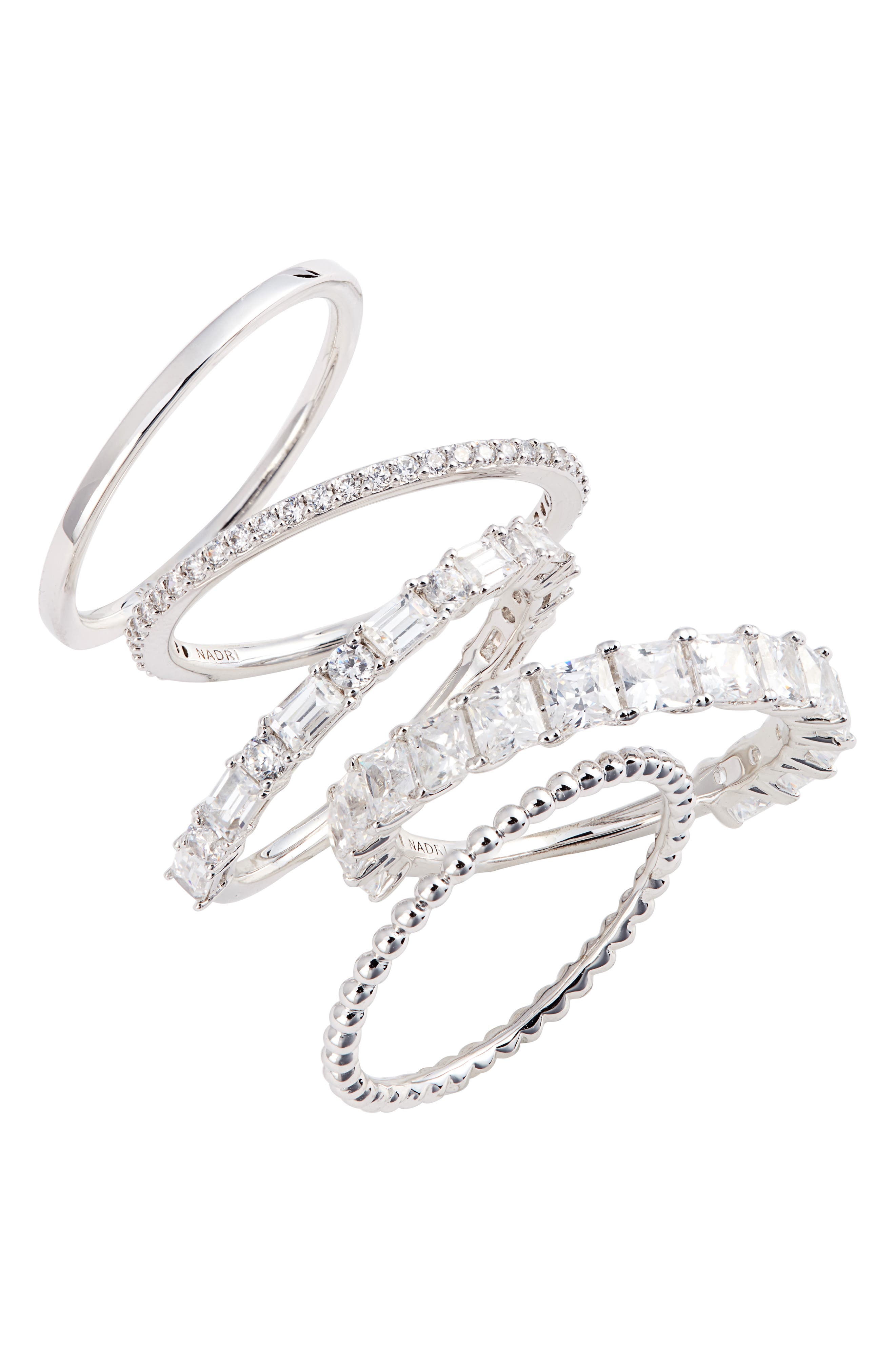 Nadri Set of 5 Stacking Rings | Nordstrom