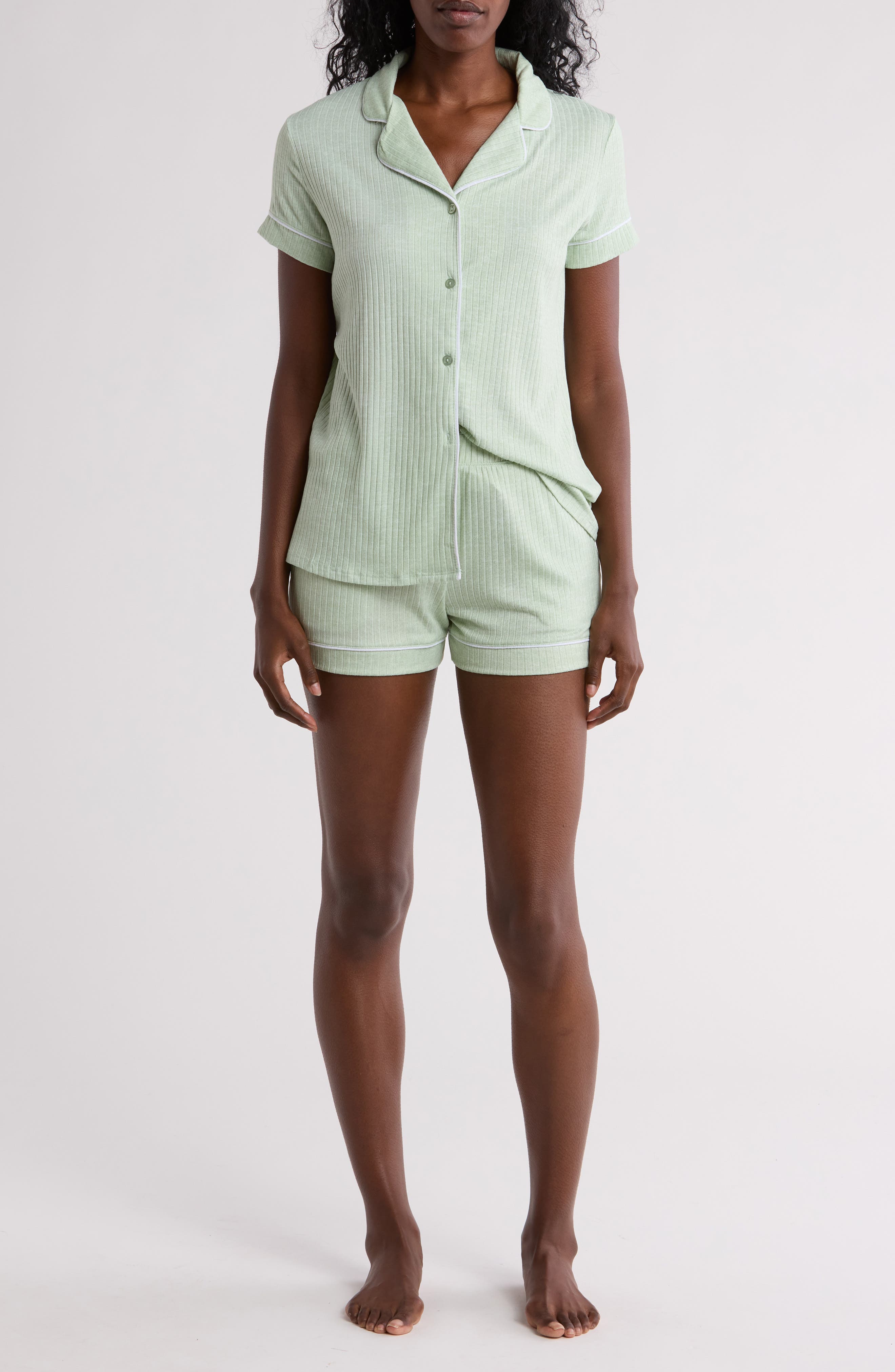 JACLYN Wide Rib Short Pajamas | Nordstromrack