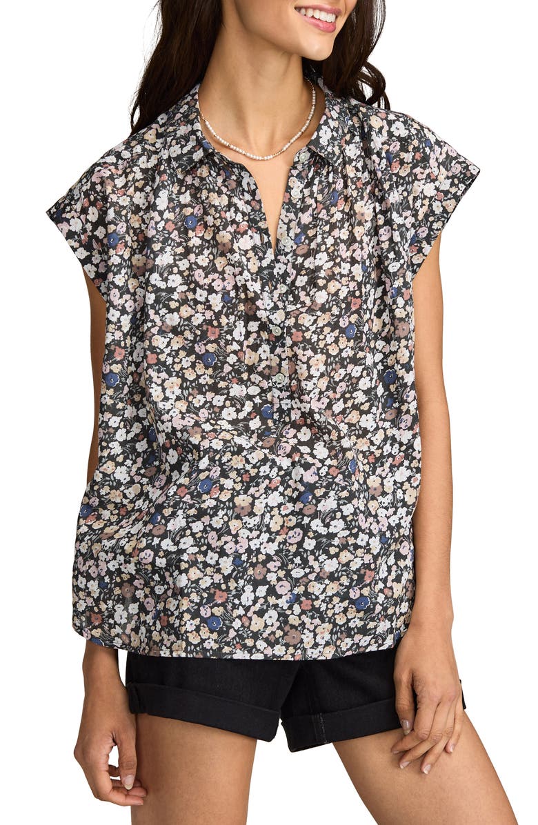Lucky Brand Floral Cotton Popover Top | Nordstromrack