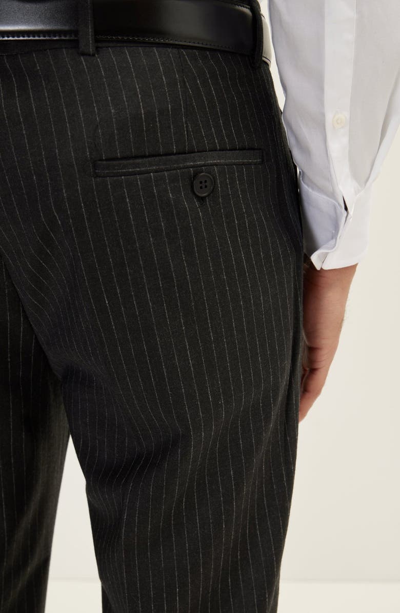 RON TOMSON Pinstripe Merino Wool Double Breasted Tuxedo | Nordstromrack