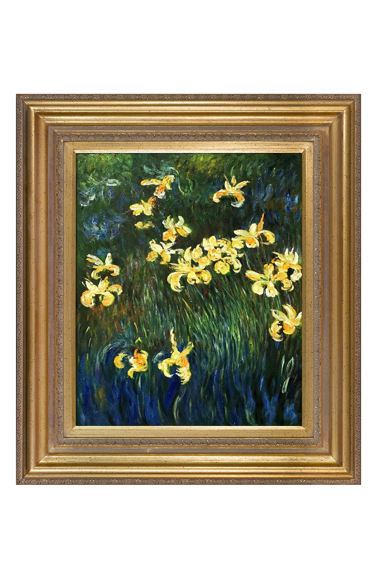 OVERSTOCK ART Yellow Irises by Monet Framed Wall Art - 20"x24 ...