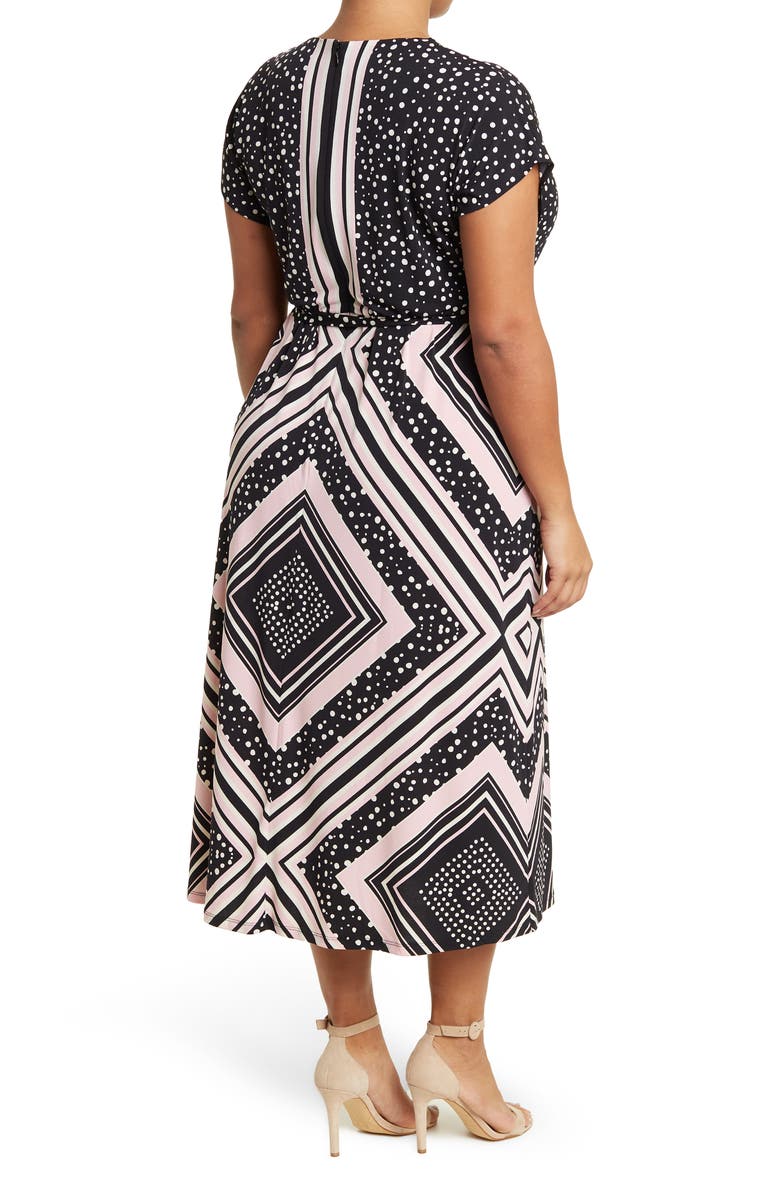 London Times V-Neck Flutter Sleeve Tie Waist Dress | Nordstromrack