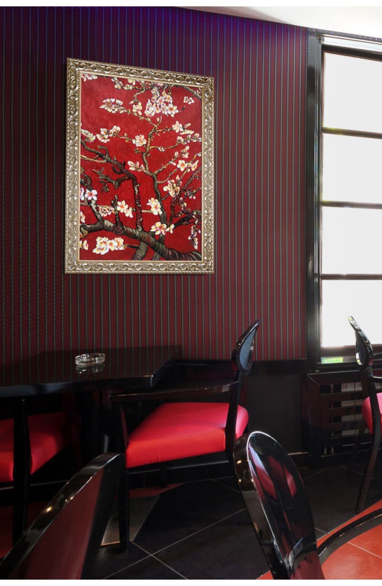 OVERSTOCK ART Branches of an Almond Tree in Blossom, Ruby Red Original ...