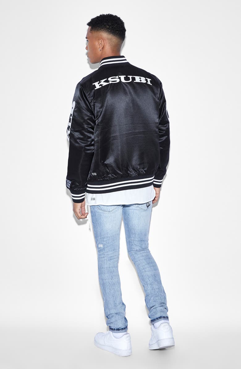 Ksubi World Tour Satin Varsity Jacket | Nordstromrack