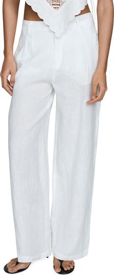 MANGO Linen Pants | Nordstrom