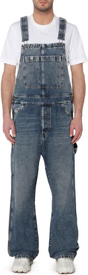 DIESEL® Denim Wide Leg Overalls | Nordstrom