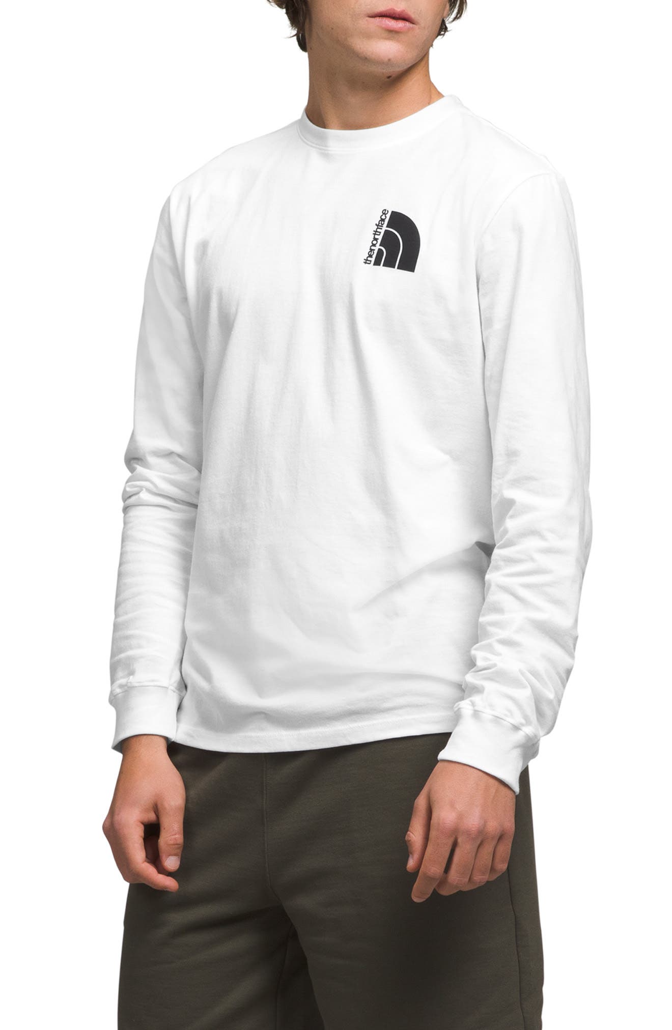 The North Face Long Sleeve Jumbo Half Dome Logo Graphic T-Shirt ...
