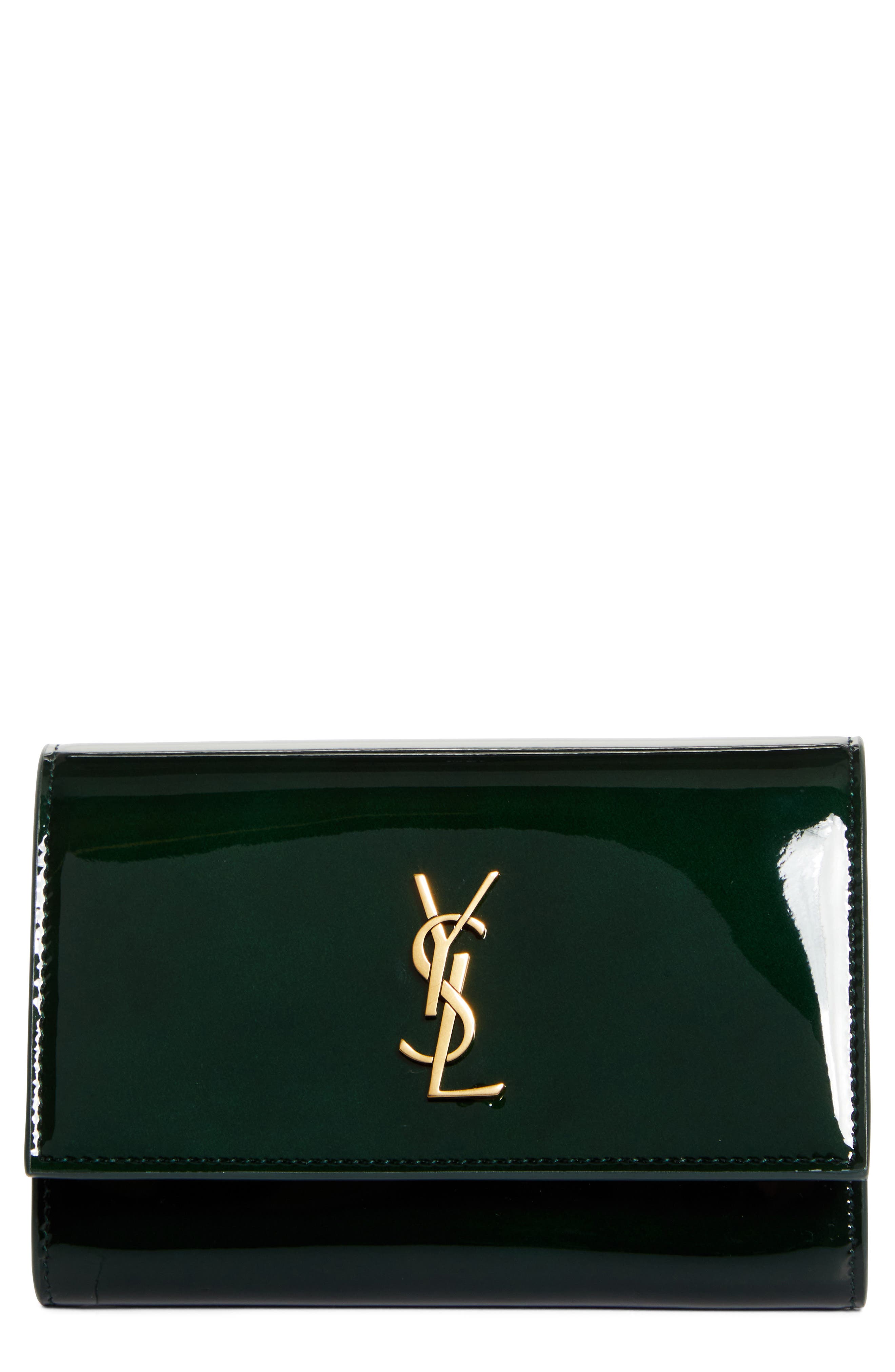 Saint Laurent Small Cassandre Patent Leather Envelope Wallet | Nordstrom