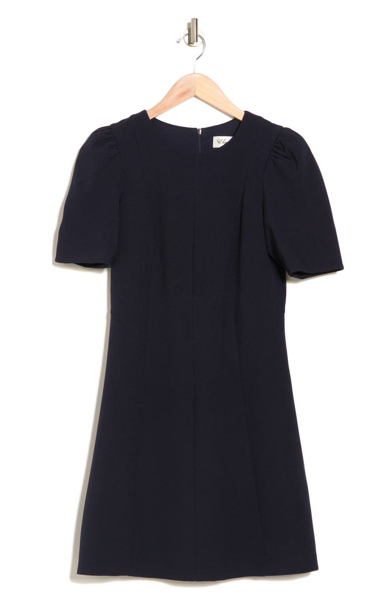 Eliza J Shirred Elbow Sleeve A-Line Dress | Nordstromrack