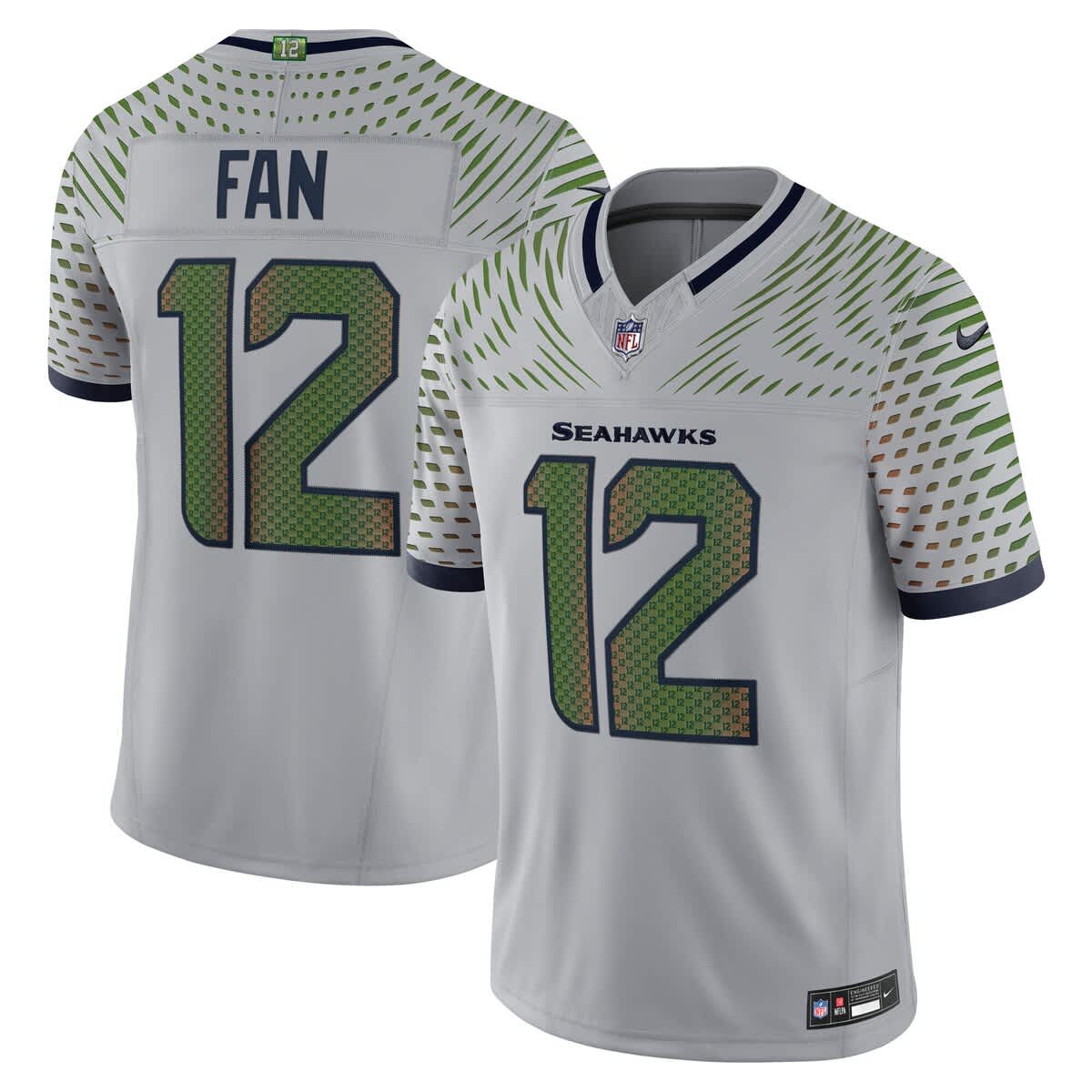 Nike Men's Nike 12s Wolf Gray Seattle Seahawks 2025 Rivalries ...