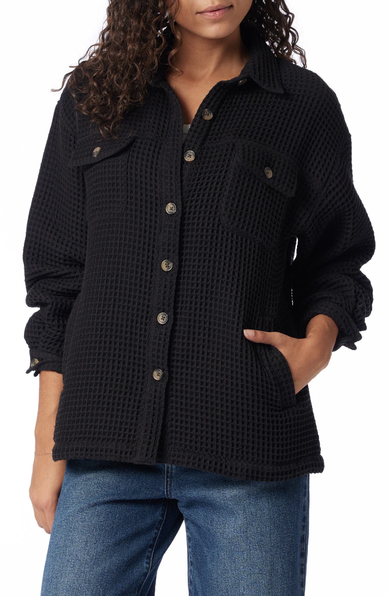 SUPPLIES BY UNIONBAY Milla Waffle Knit Shacket | Nordstromrack