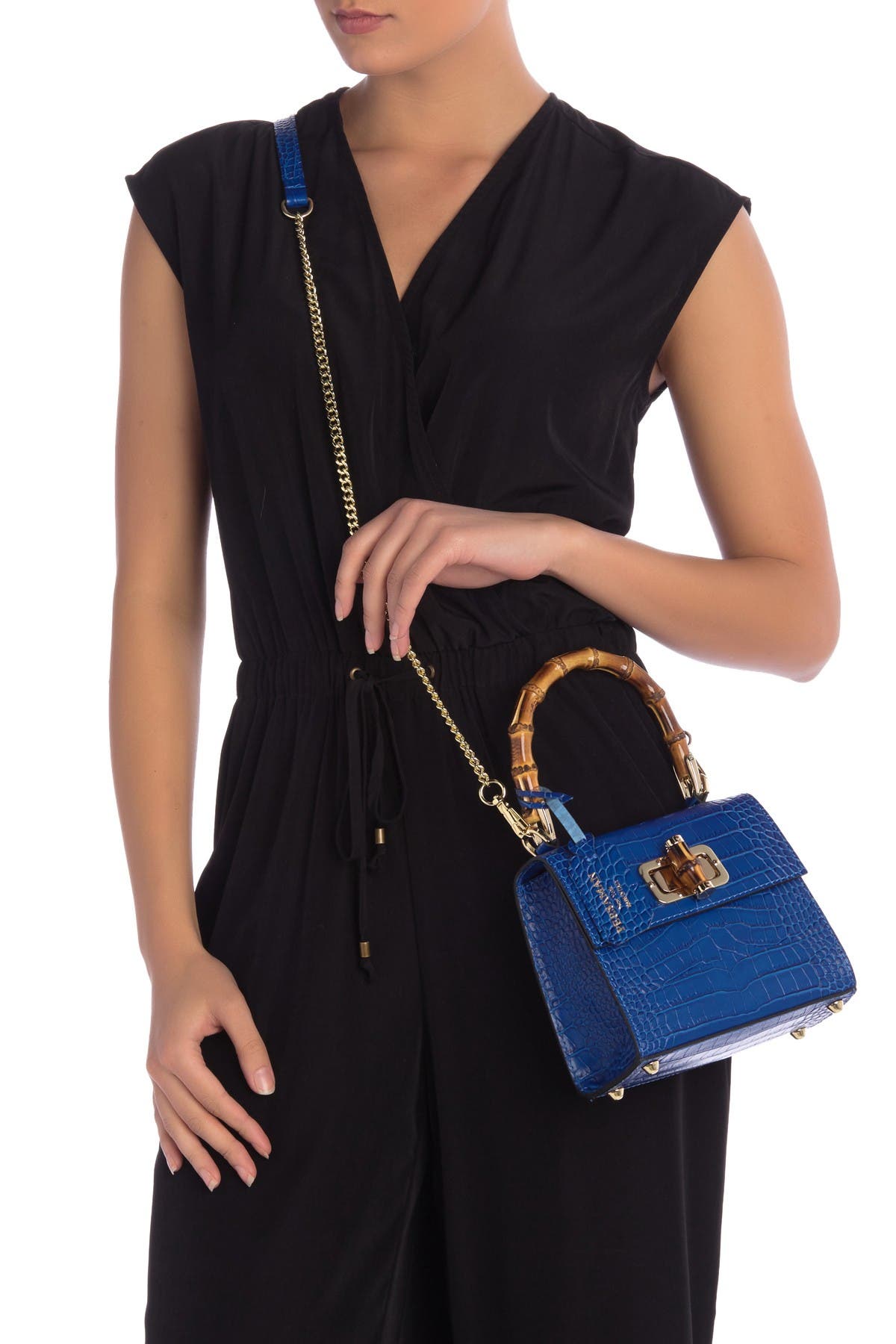 Persaman New York Bellissimo Croc Embossed Leather Satchel | Nordstromrack