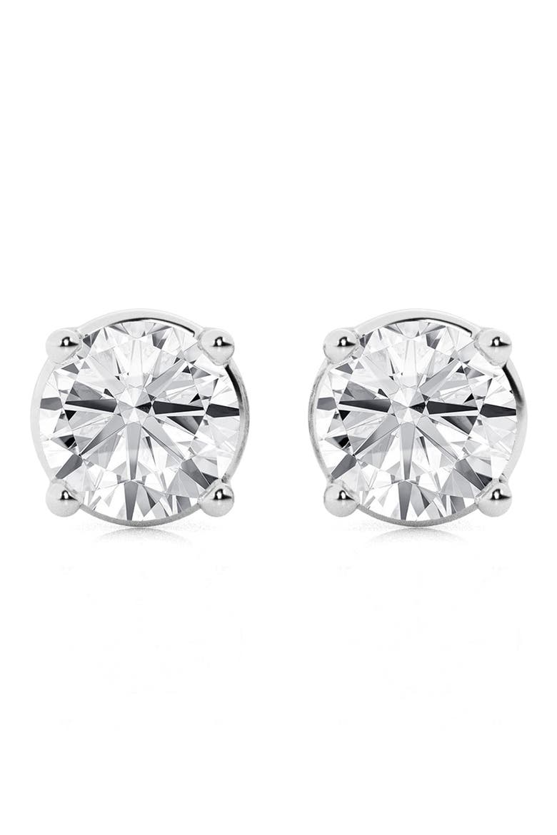 Badgley Mischka Collection 14K Gold Round Cut Near Colorless Lab ...