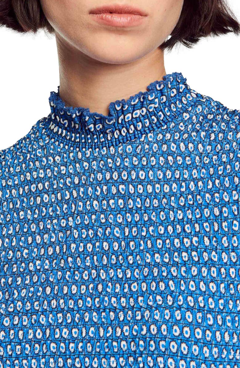 SANDRO Molitor Puff Sleeve Smocked Top | Nordstrom