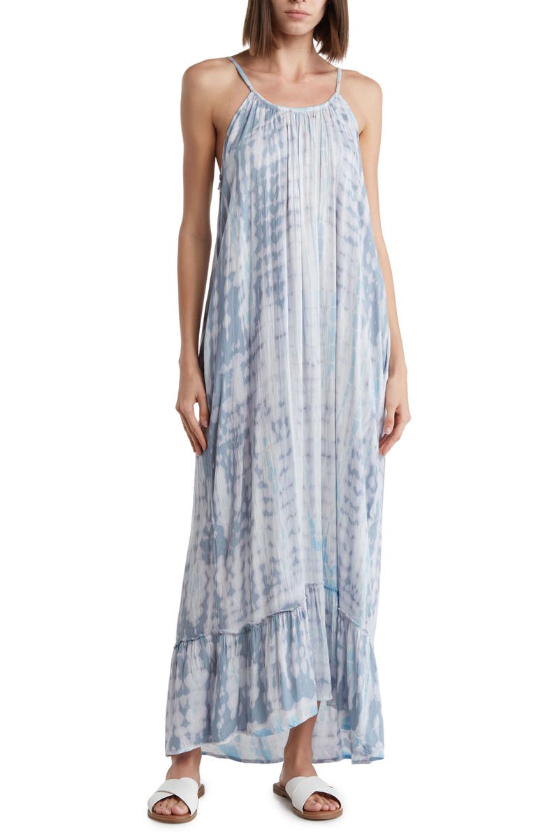 BOHO ME Tie-Dye Two Pocket Cover-Up Maxi Dress | Nordstromrack