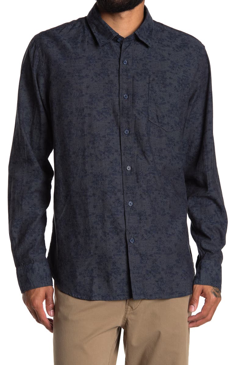 THREAD AND CLOTH THREAD & CLOTH Tonal Floral Woven Shirt | Nordstromrack
