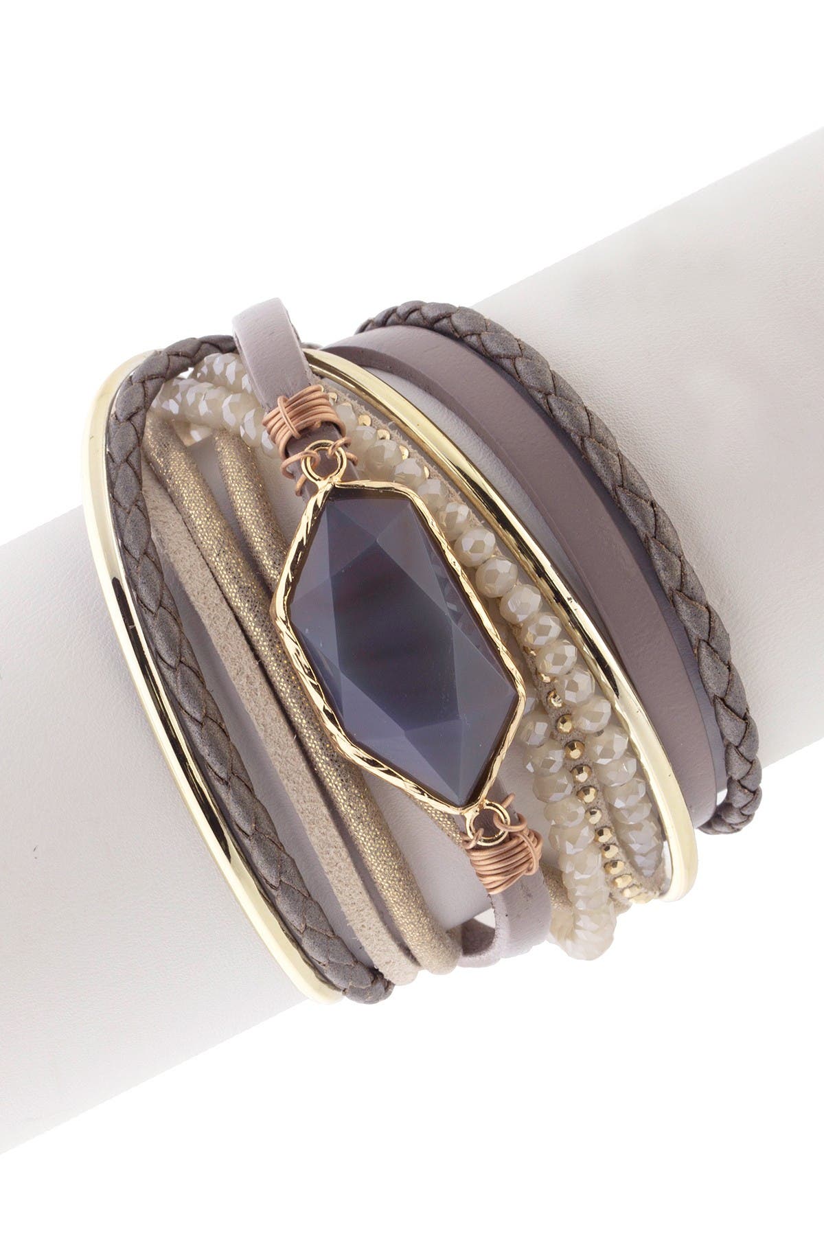 Endless Dream Beaded Multistrand Leather Wrap Bracelet (Women ...