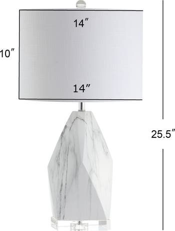 JONATHAN Y Oslo Ceramic Marble/Crystal LED Table Lamp | Nordstrom