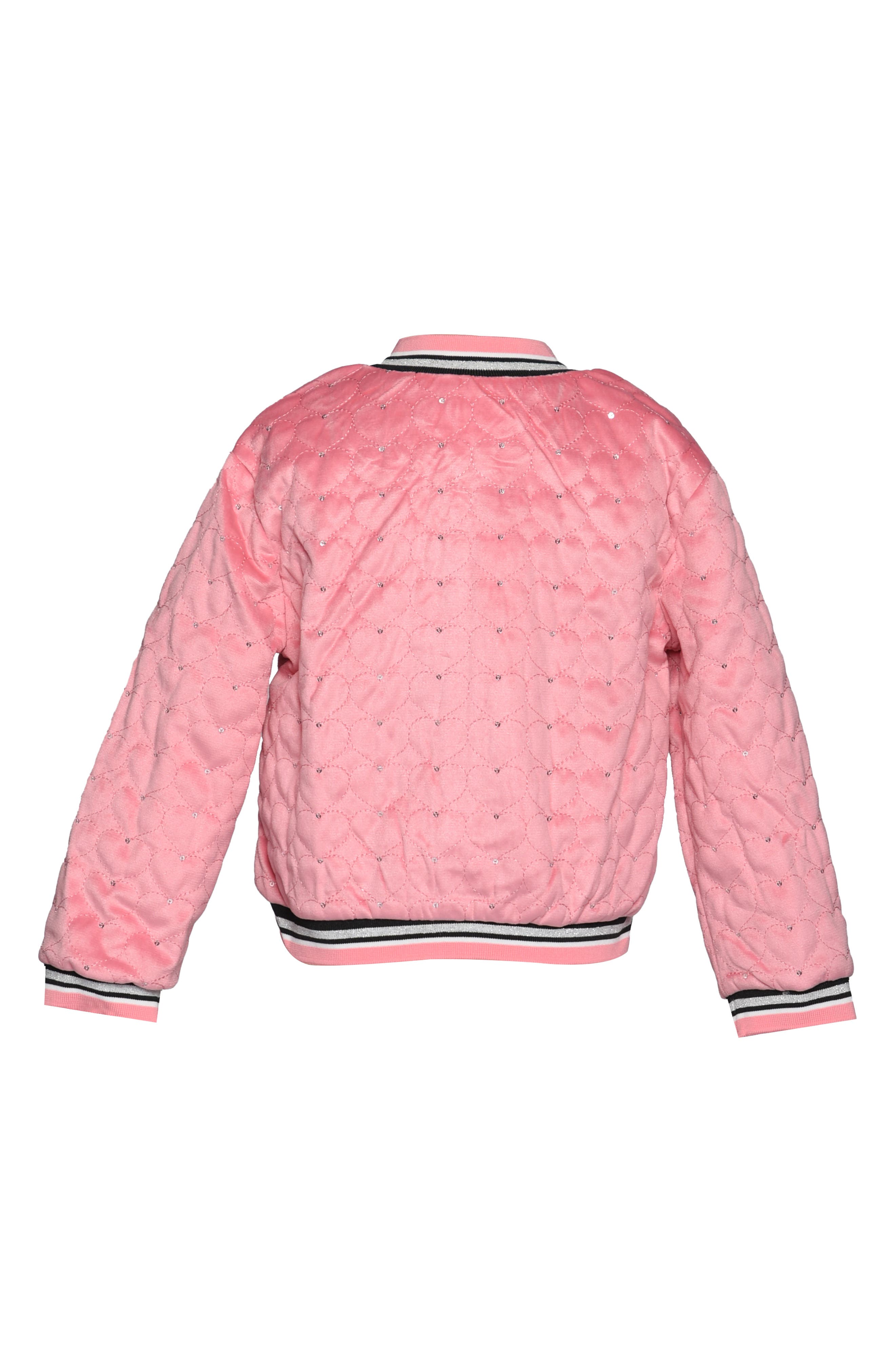 Kids' Rhinestone Detail Heart Quilted Jacket (Women) | Nordstromrack