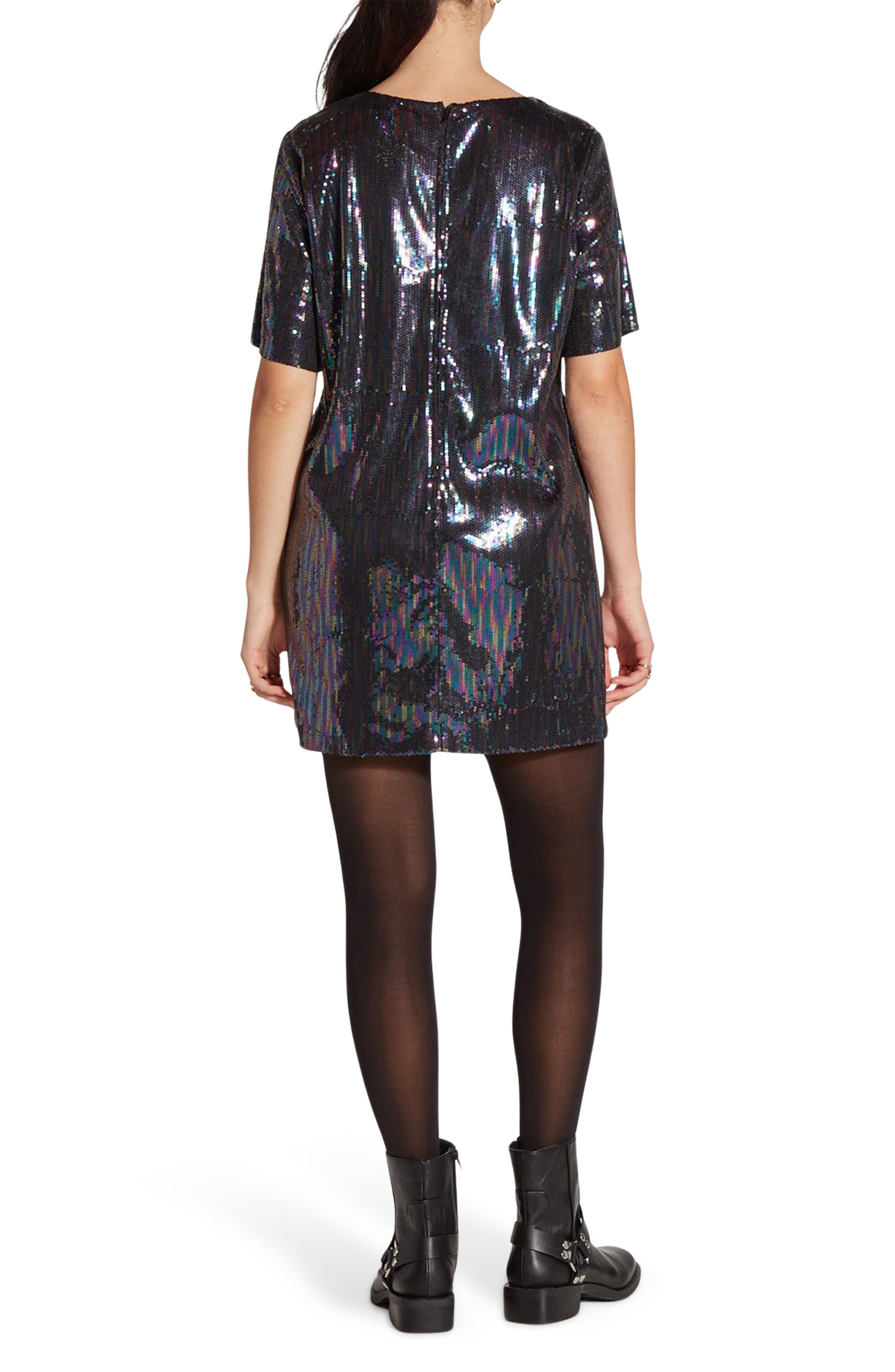 WISHLIST Short Sleeve Sequin T-Shirt Dress | Nordstromrack