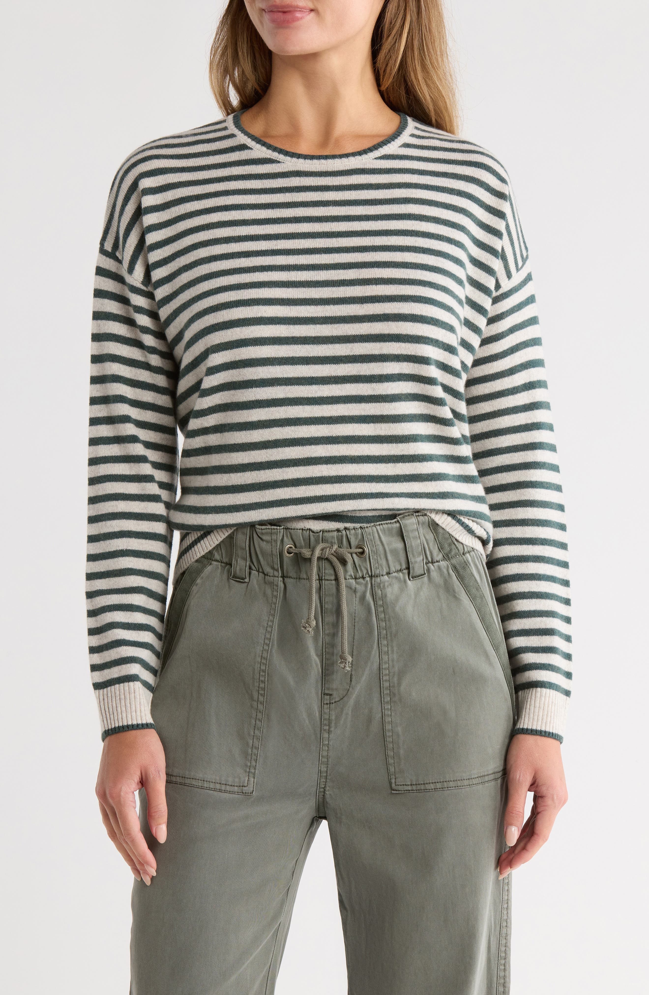 Splendid Sally Stripe Cashmere Sweater | Nordstromrack