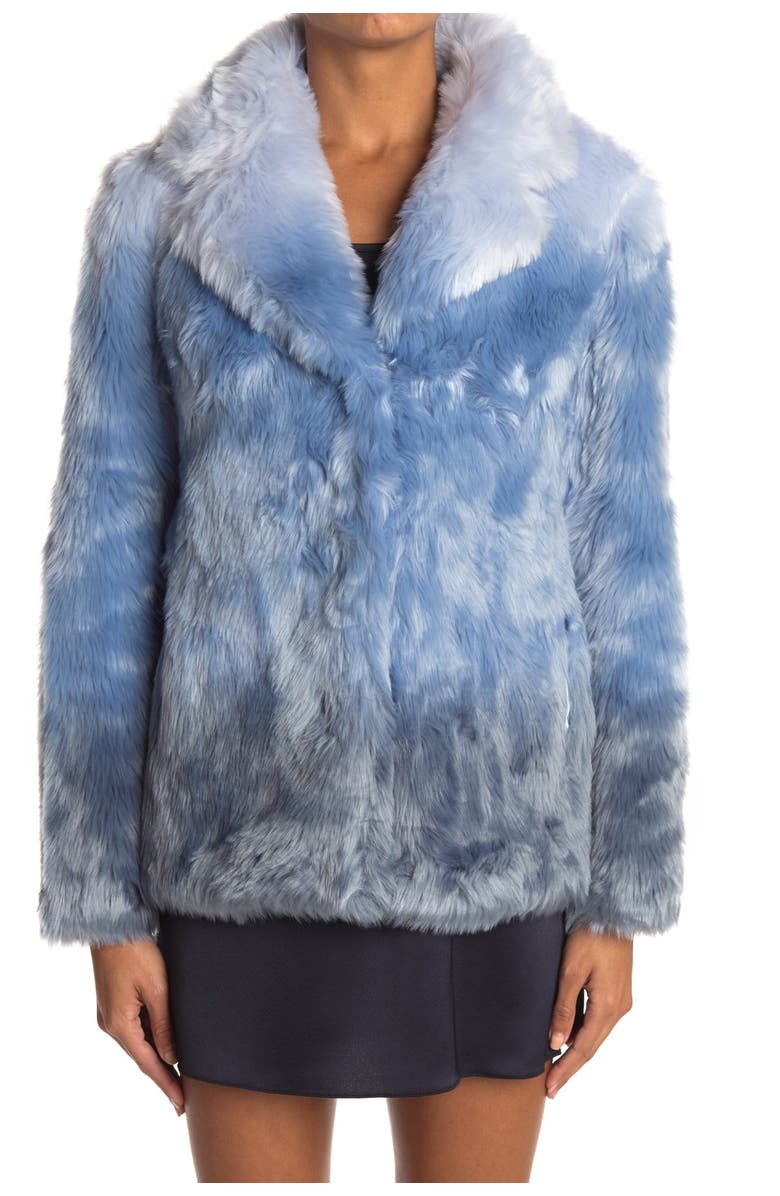 UNREAL FUR Ice Breaker Faux Fur Ombre Print Jacket | Nordstromrack