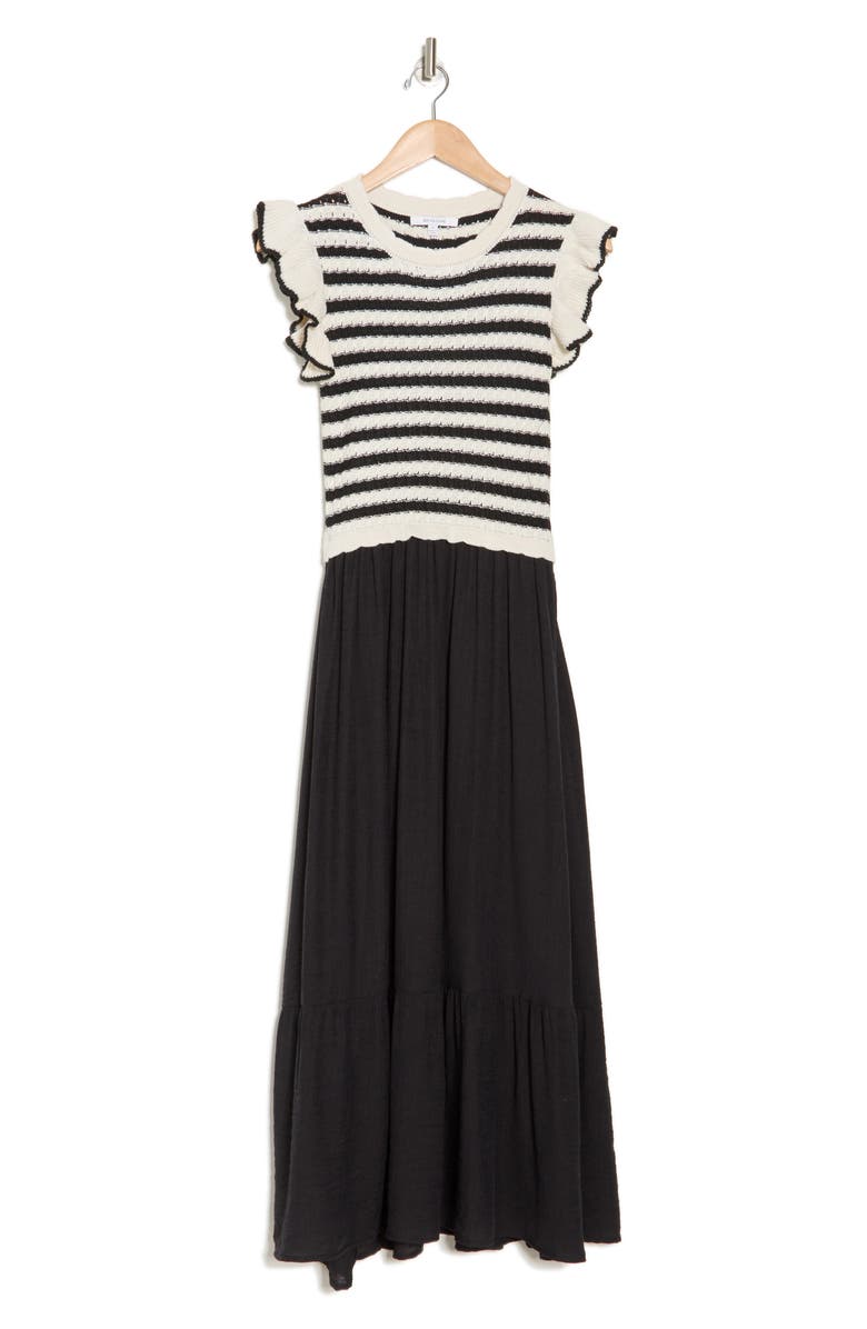 ZOE AND CLAIRE Mixed Media Midi Dress | Nordstromrack