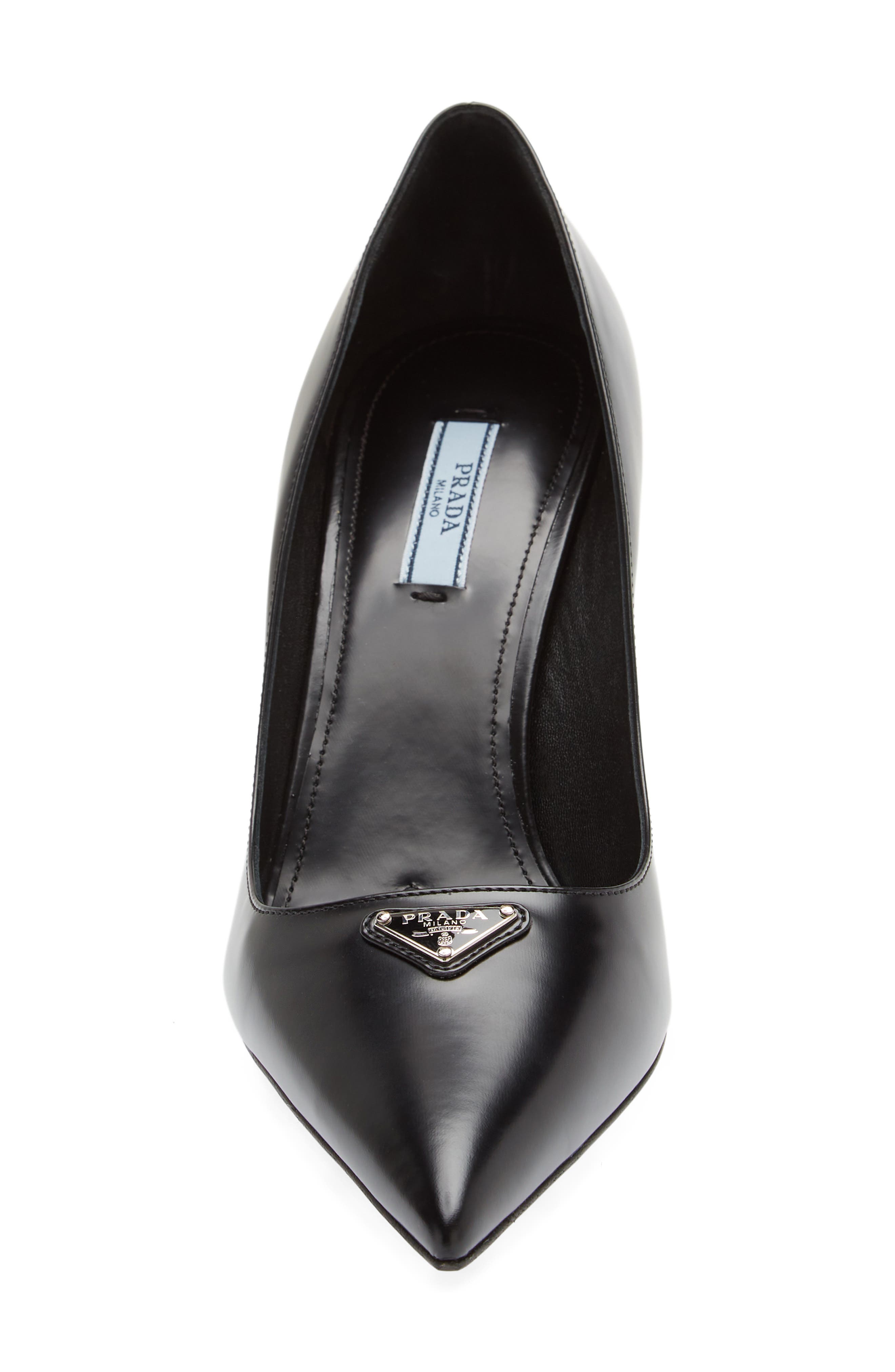 Prada Logo Pointed Toe Pump (Women) | Nordstromrack