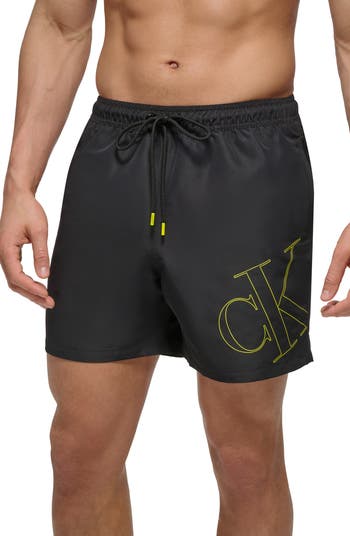 Calvin Klein CK Outline REPREVE® Recycled Polyester Swim Trunks ...