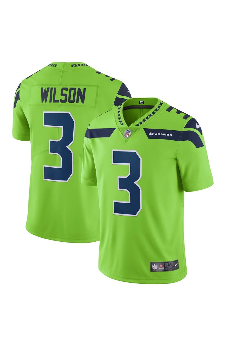 Nike Men's Nike Russell Wilson Neon Green Seattle Seahawks Vapor ...