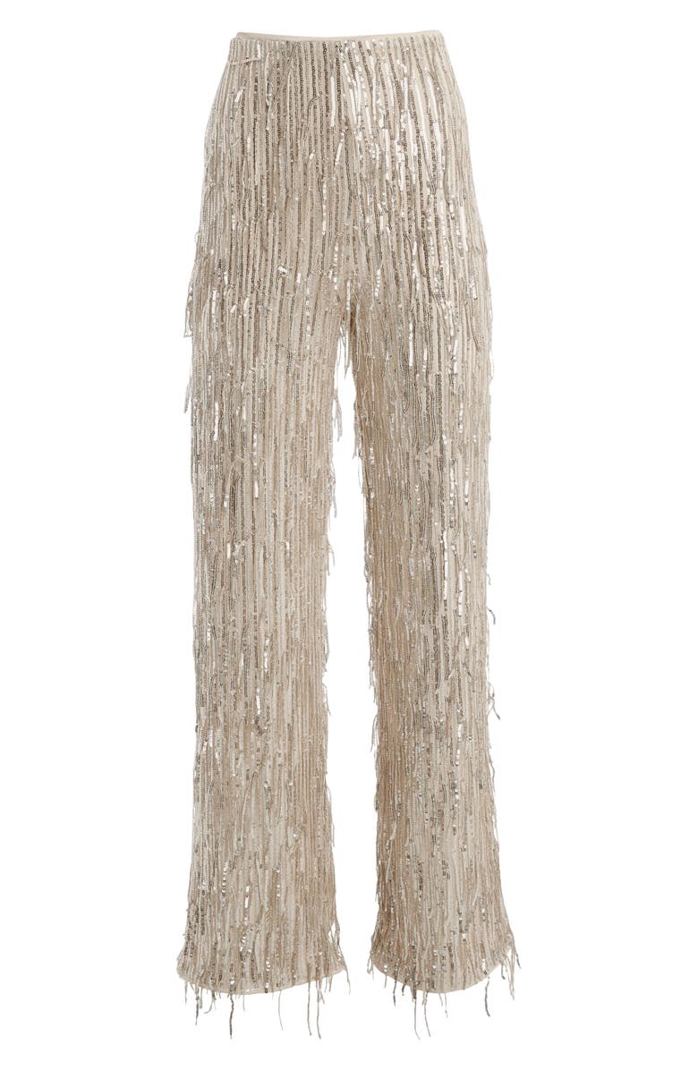 GUESS Heidi Sequin Fringe Wide Leg Pants | Nordstrom