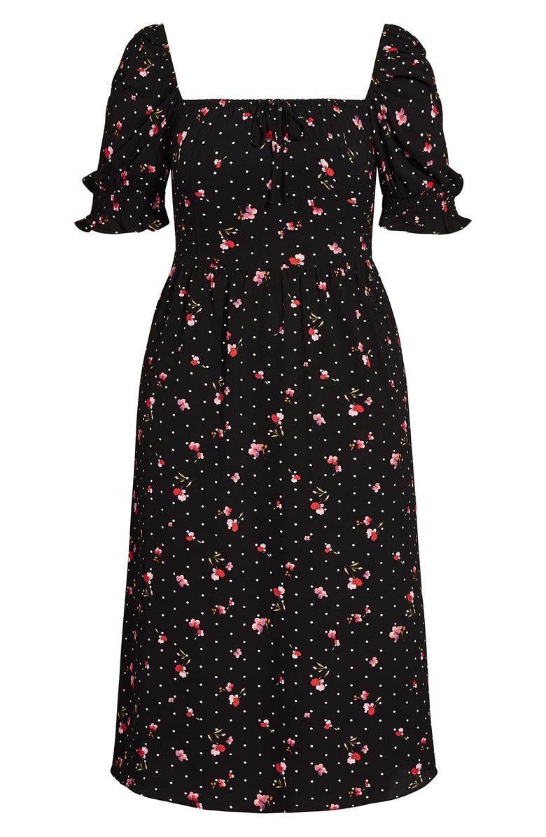 City Chic Cute Petal Floral & Polka Dot Dress | Nordstromrack