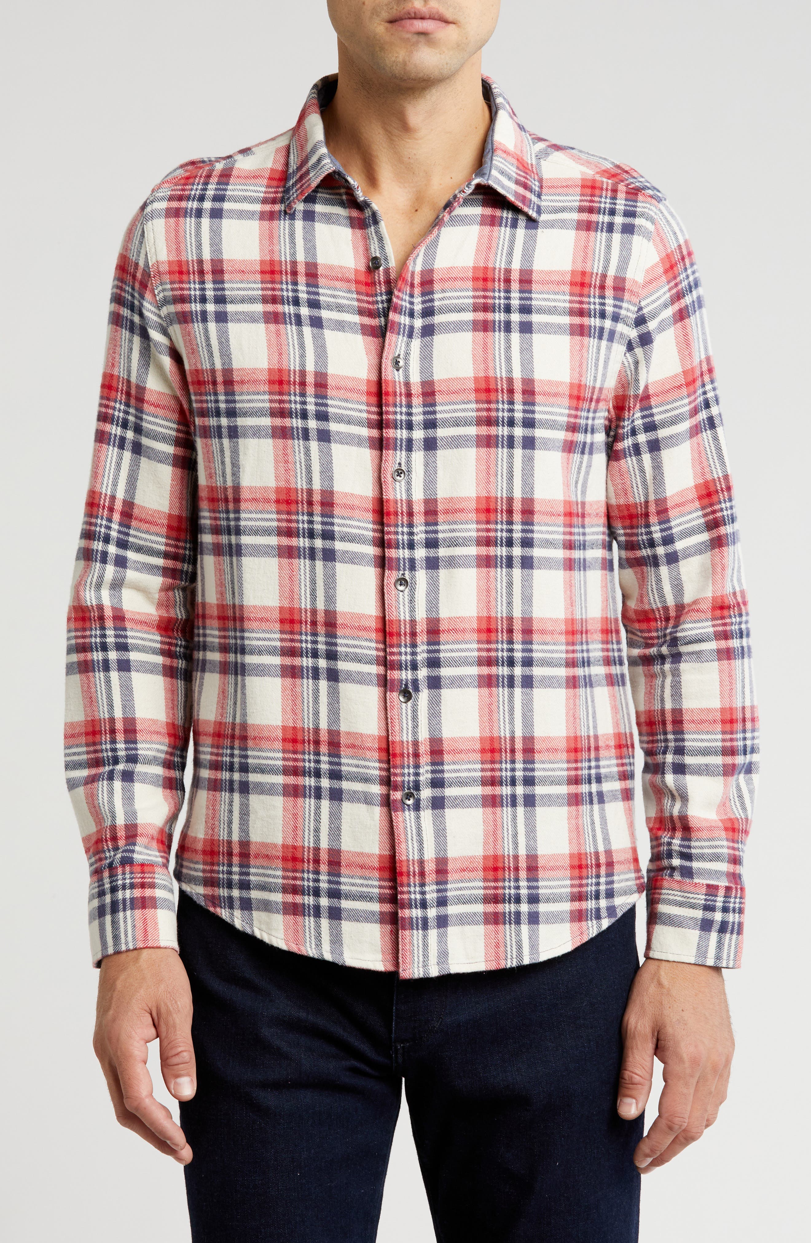 FLAG AND ANTHEM Bryson Plaid Cotton Button-Up Flannel Shirt | Nordstromrack