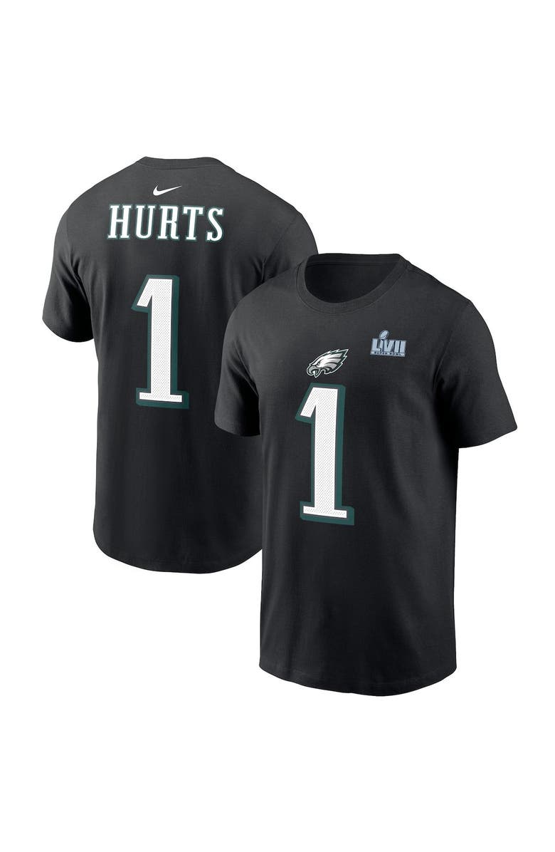 Nike Men's Nike Jalen Hurts Black Philadelphia Eagles Super Bowl LVII ...