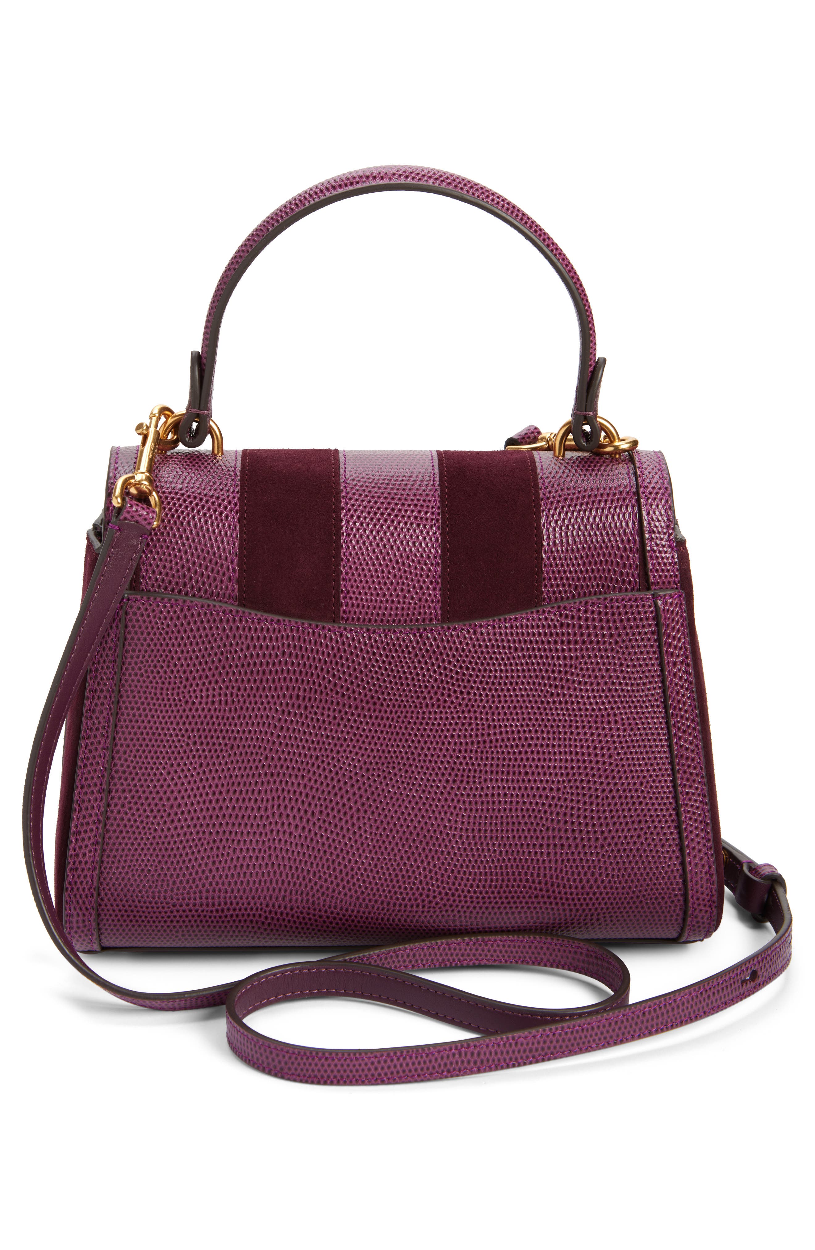 Kate Spade New York katy striped lizard embossed top handle leather ...