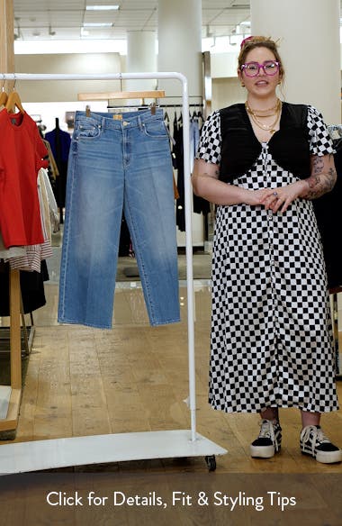 MOTHER Lil' Maven Mid Rise Ankle Wide Leg Jeans | Nordstromrack