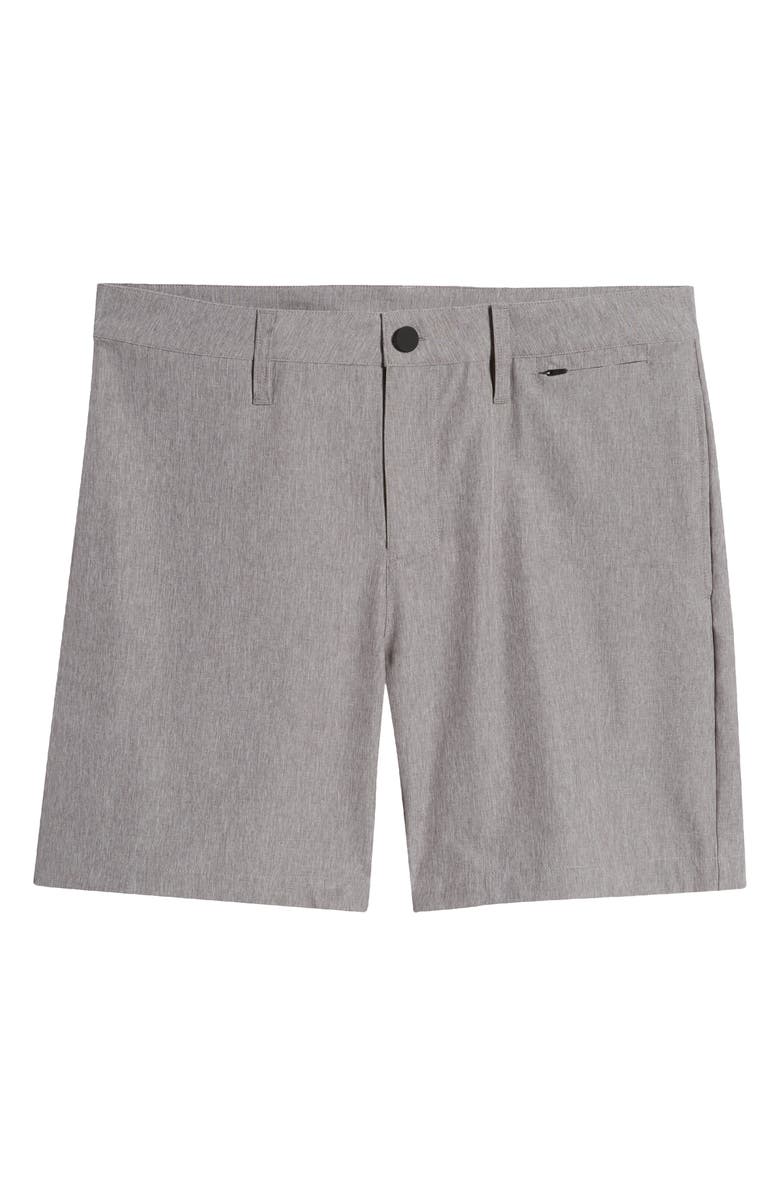 Zella 7-Inch Flat Front Stretch Chambray Shorts | Nordstromrack