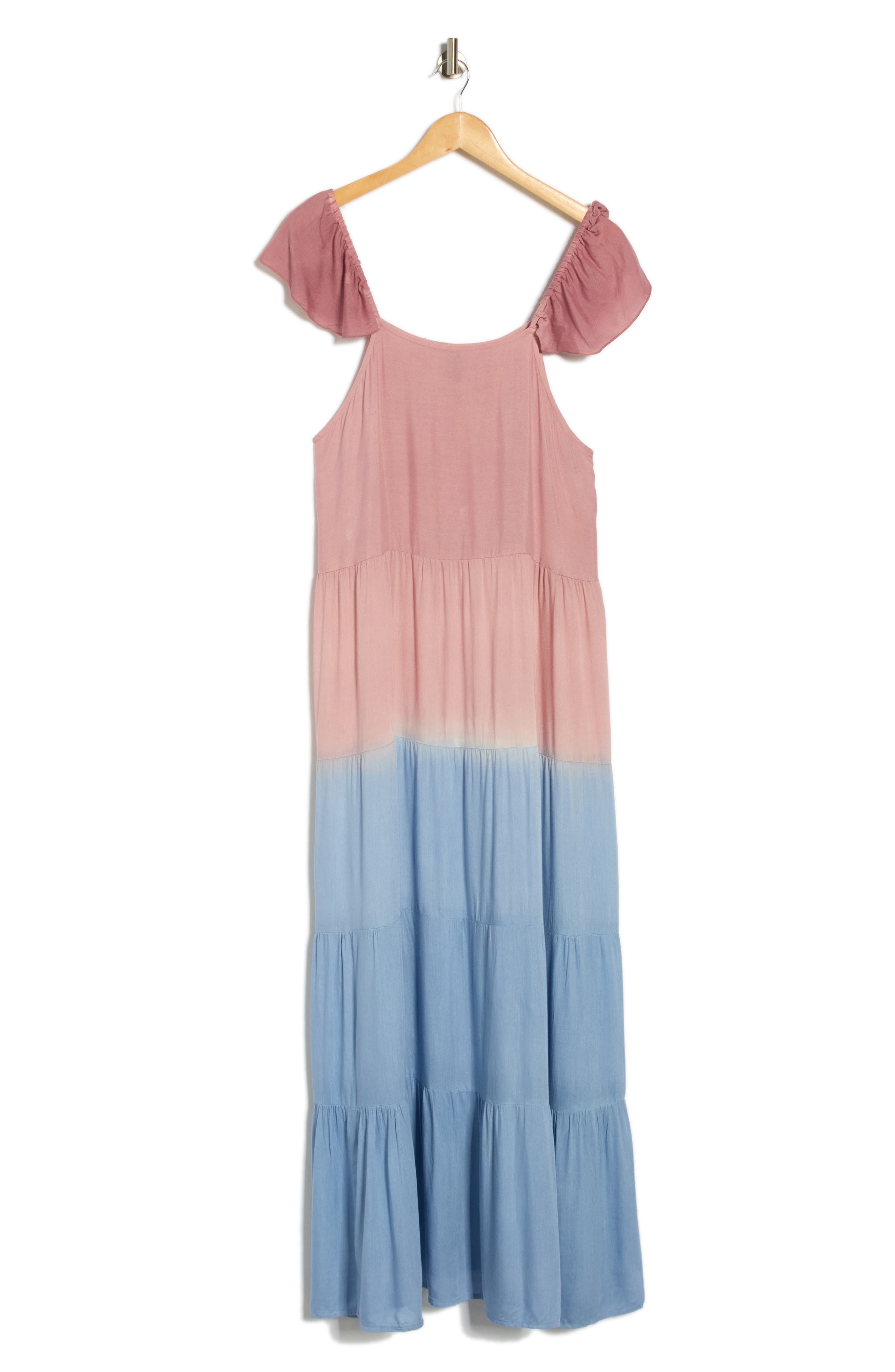 BOHO ME Ombré Flutter Sleeve Cover-Up Maxi Dress | Nordstromrack