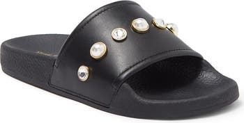 Stuart Weitzman Pearlshine Pool Slide Sandal (Women) | Nordstromrack