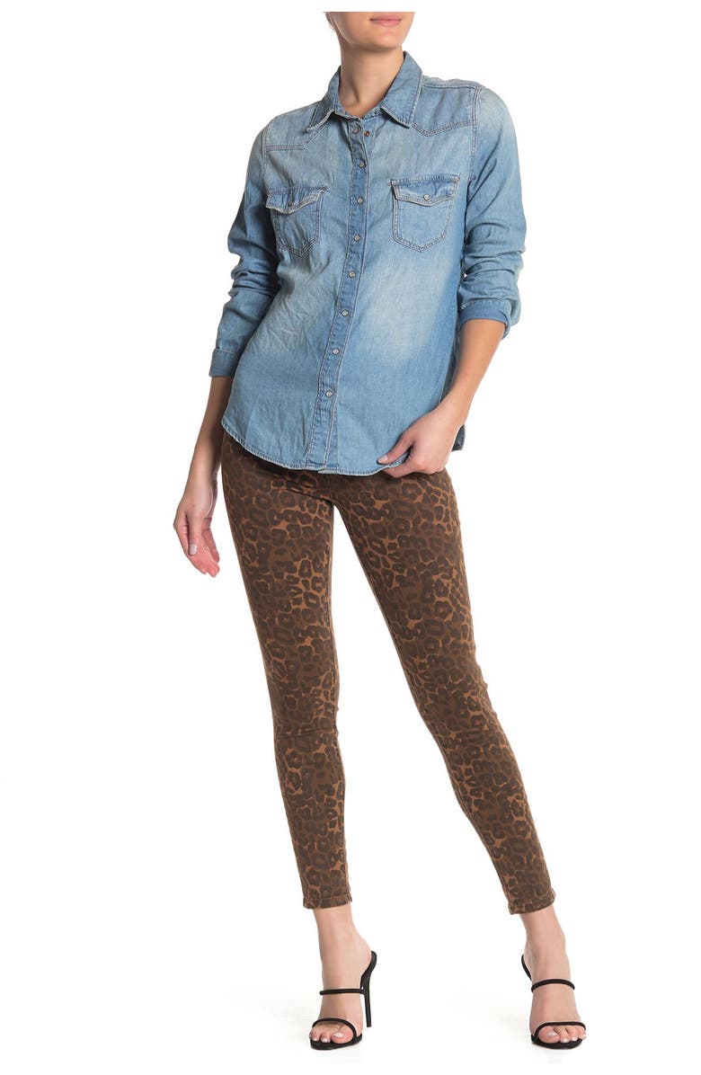 Tractr Julie High Rise Leopard Skinny Jeans | Nordstromrack
