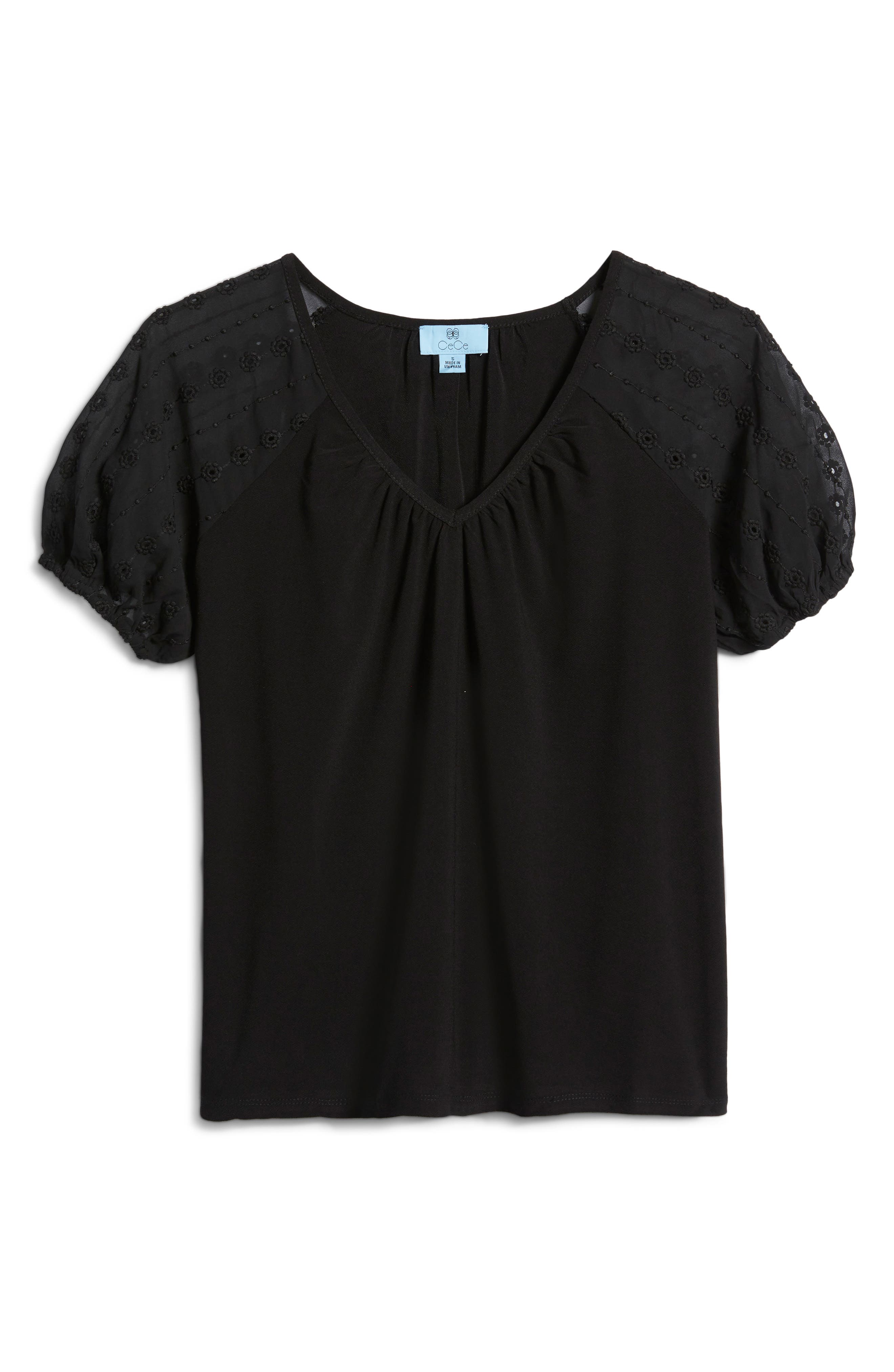 CeCe Puff Sleeve Knit Top | Nordstromrack