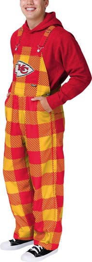 FOCO Men's FOCO Red Kansas City Chiefs Big Logo Plaid Overalls | Nordstrom