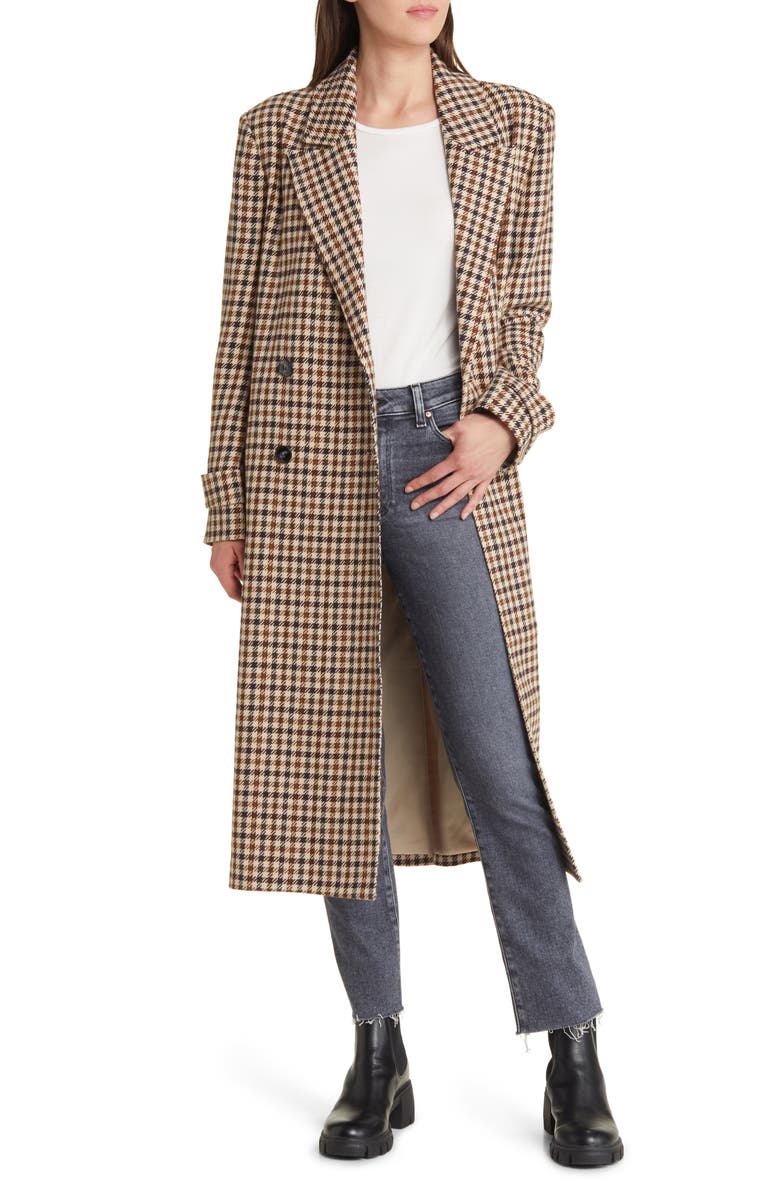 Steve Madden Prince Plaid Double Breasted Coat | Nordstromrack